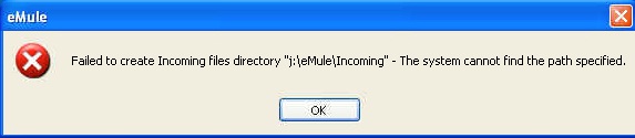 EMule error while startup Failed to create Incoming files directory - Techyv.com